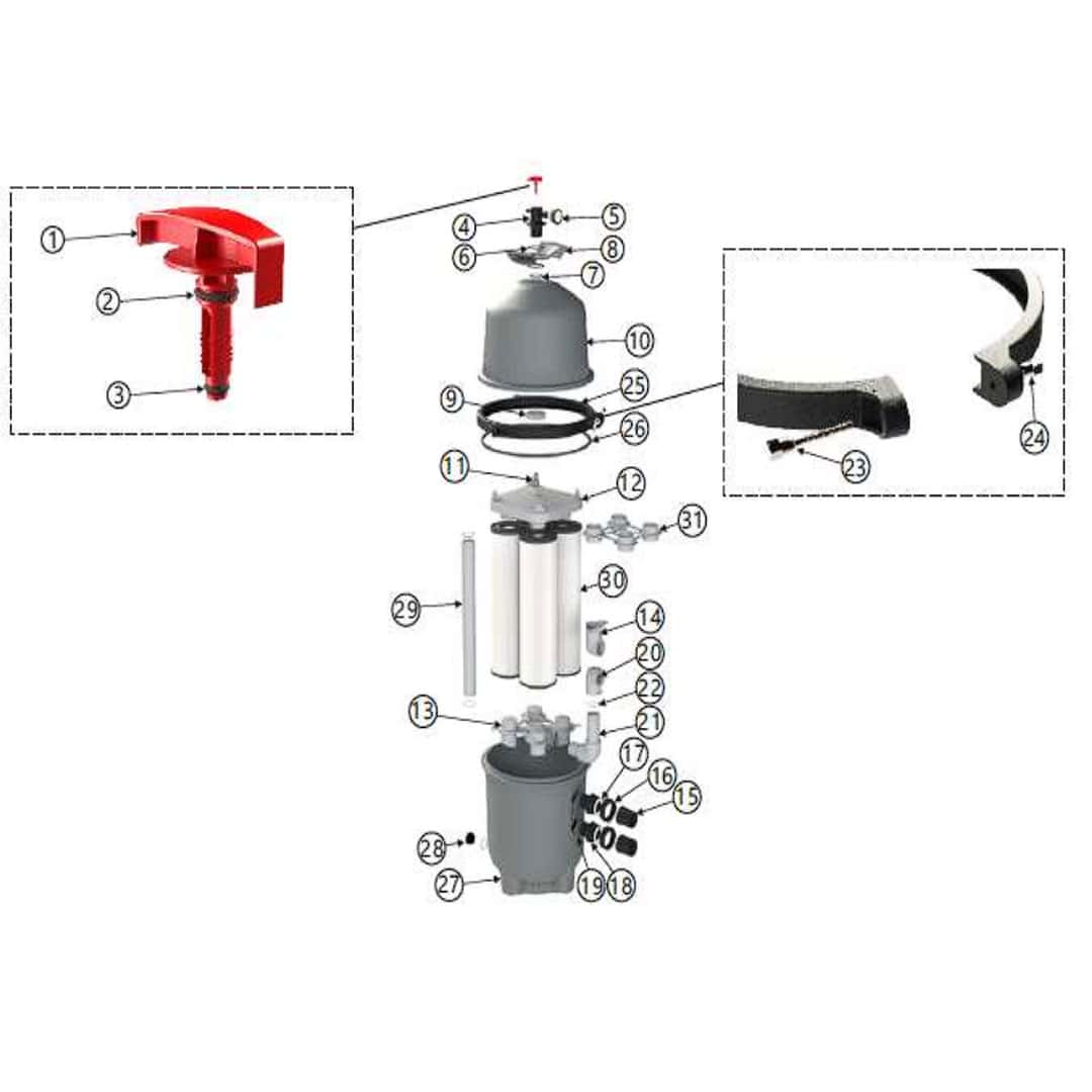 อะไหล่แท้ Emaux ICF Series (ICF230 / ICF330 / ICF430 / ICF530 / ICF680 ...